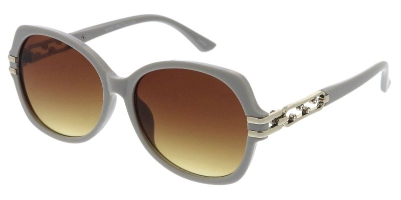 80654rh Womens Plastic Large Round Frame W Rhinestone Temple Accent