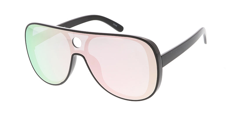 7413RV Plastic Large Shield Aviator Frame w/ Color Mirror Lens – Sunny ...