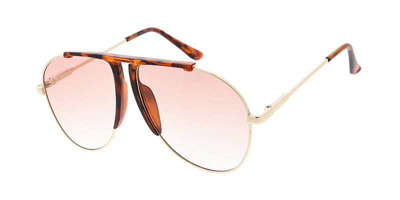 4838 Unisex Metal Large Top Brow Single Bridge Aviator Frame – Sunny ...